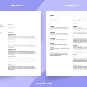 UX Designer Resume Template Bundle, Figma Template, Minimal, Clean ...