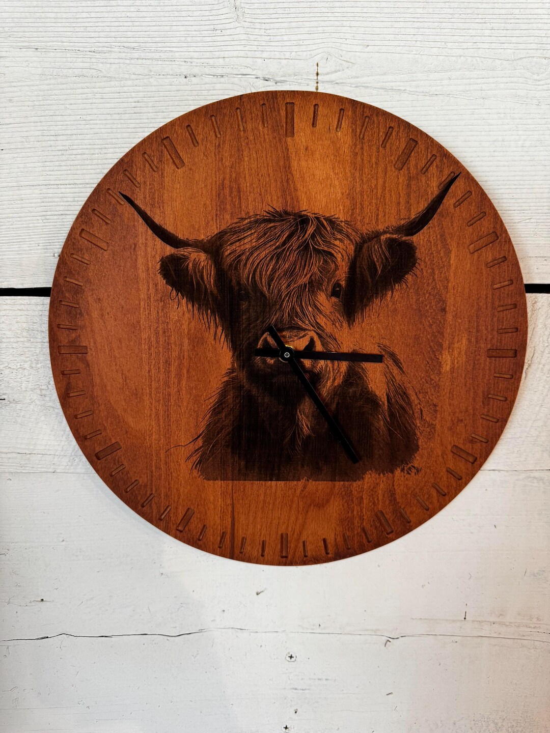 Highland Cow Clock 13 Inch Diameter - Etsy