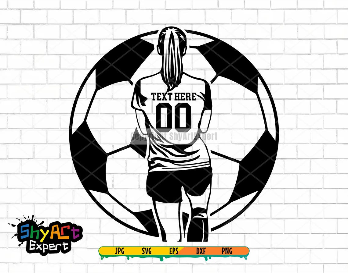 Soccer Player SVG File, Soccer Svg, Personalized Name, Soccer Team ...
