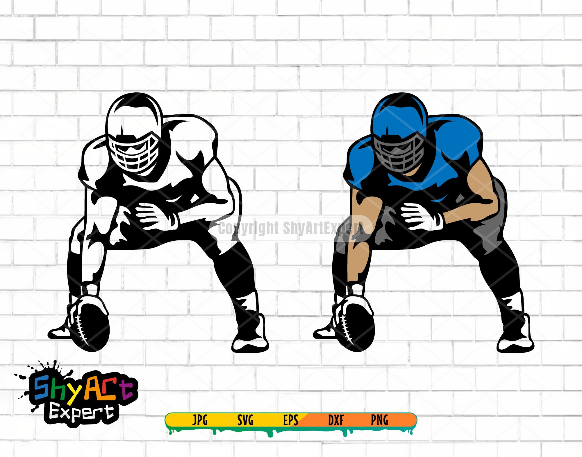 Football Player SVG File, Game Day Svg, Football Svg, Colored Layers ...