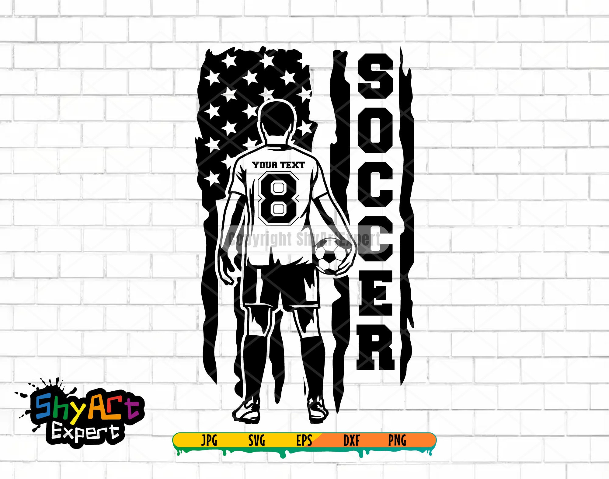 Soccer Player Number SVG File, Soccer Svg, Us Flag, Soccer Team ...