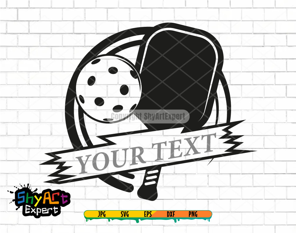 Pickleball SVG File, Pickleball Vector, Pickleball Monogram, Clipart ...