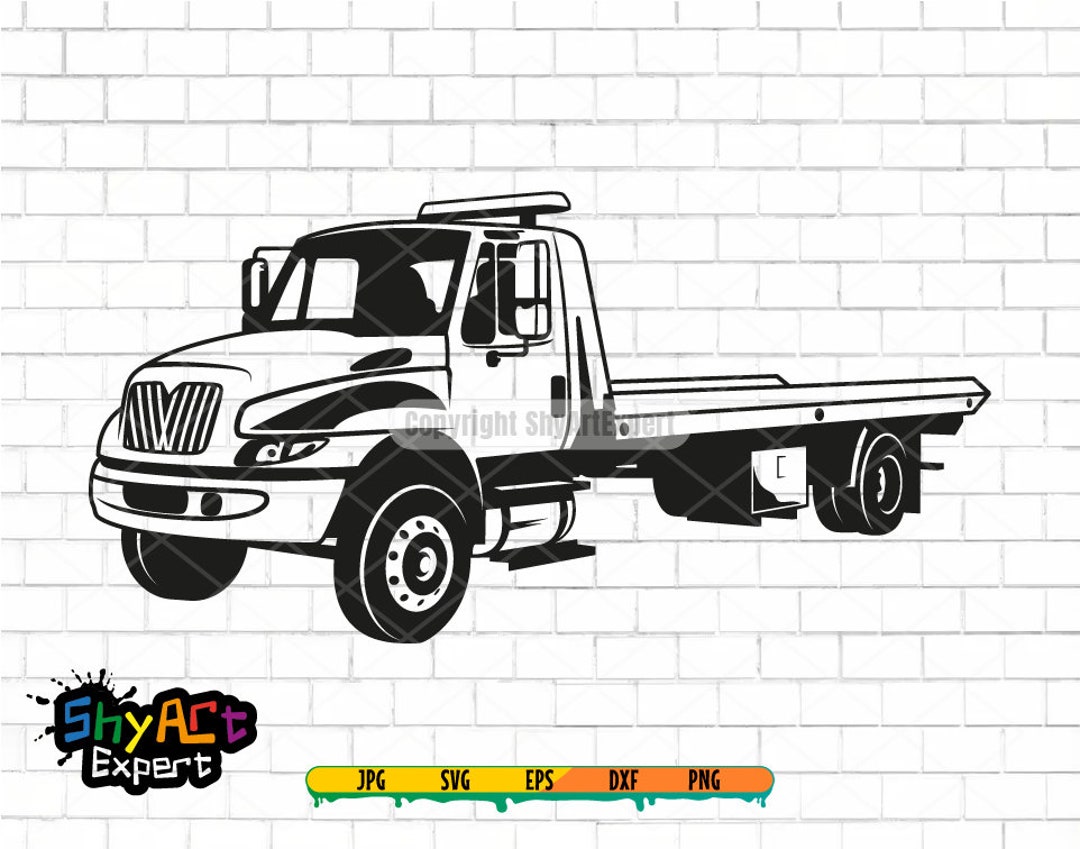 Tow Truck SVG File, Tow Truck Svg, Tow Truck Clipart, Towing Truck Svg ...