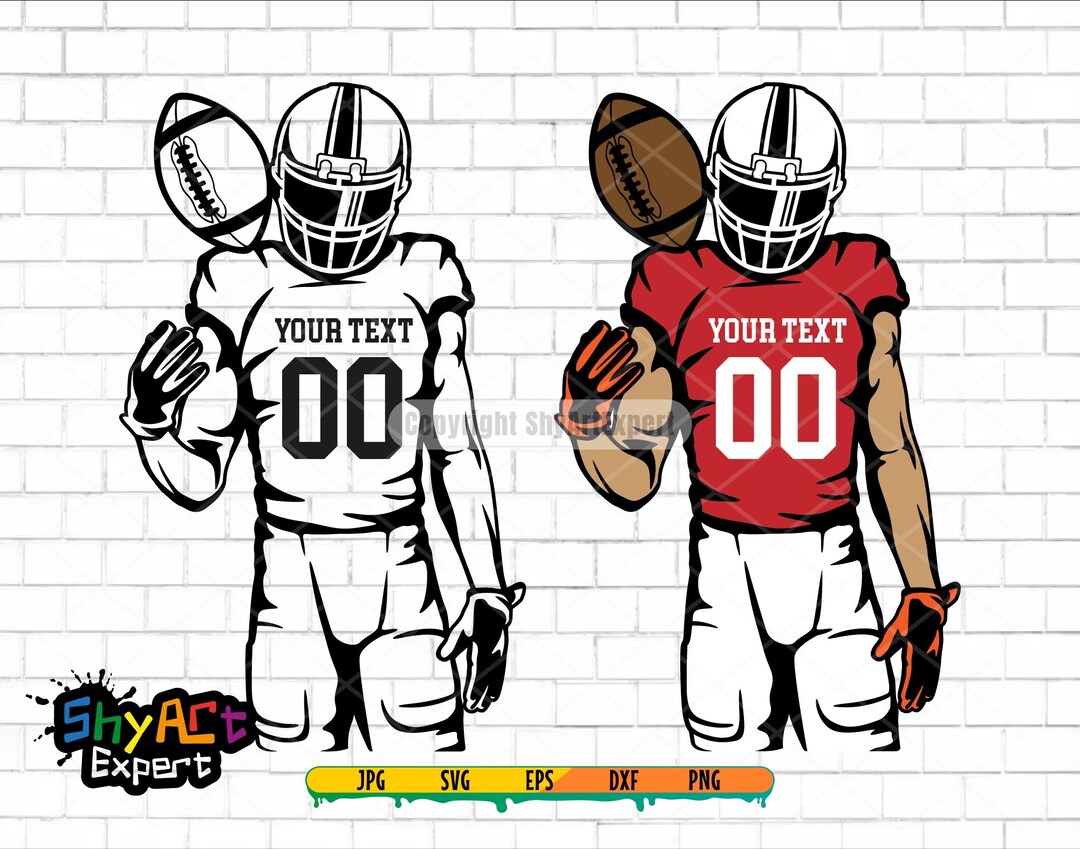Football Player SVG File, Customized Svg, Football Svg, Football Throw ...