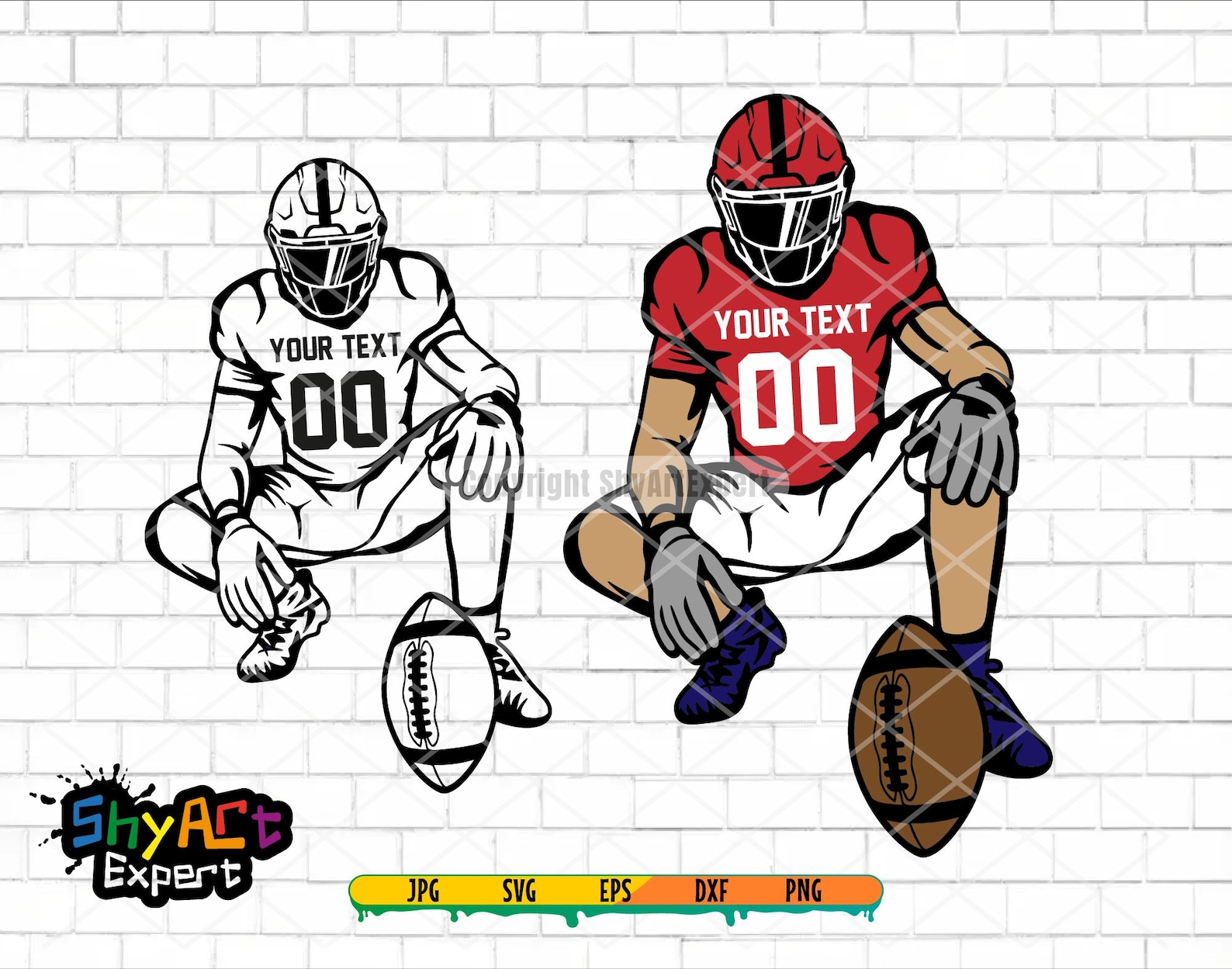 Football Player SVG File, Customized Svg, Football Svg, Football Team ...