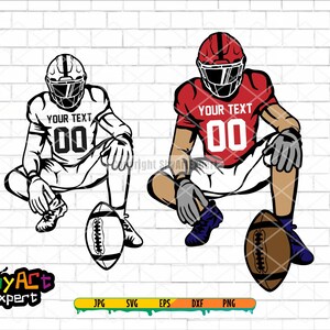 Football Player SVG File, Customized Svg, Football Svg, Football Team ...