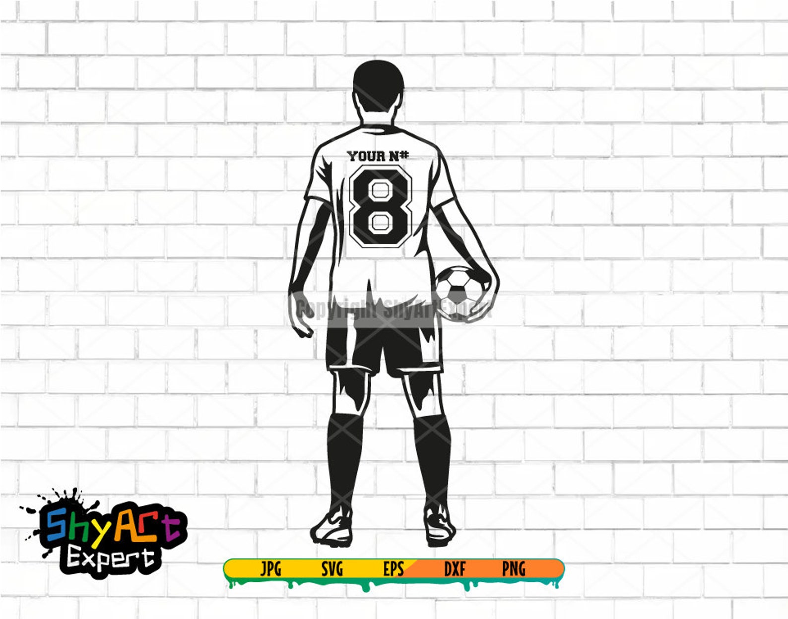 Soccer Player Number SVG File, Soccer Svg, Soccer Png, Soccer Team ...