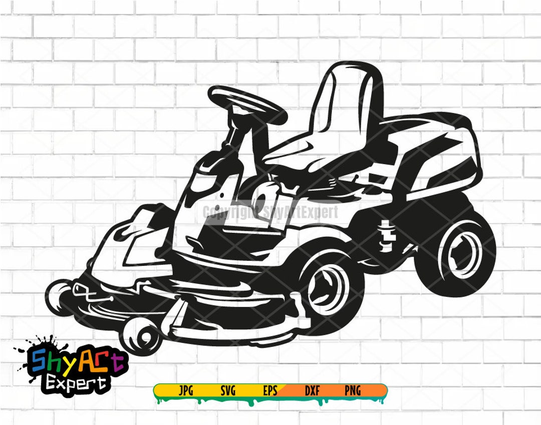 Lawn Mower SVG File, Lawn Mower Clipart, Zero Turn Lawn Mower Svg, Lawn ...