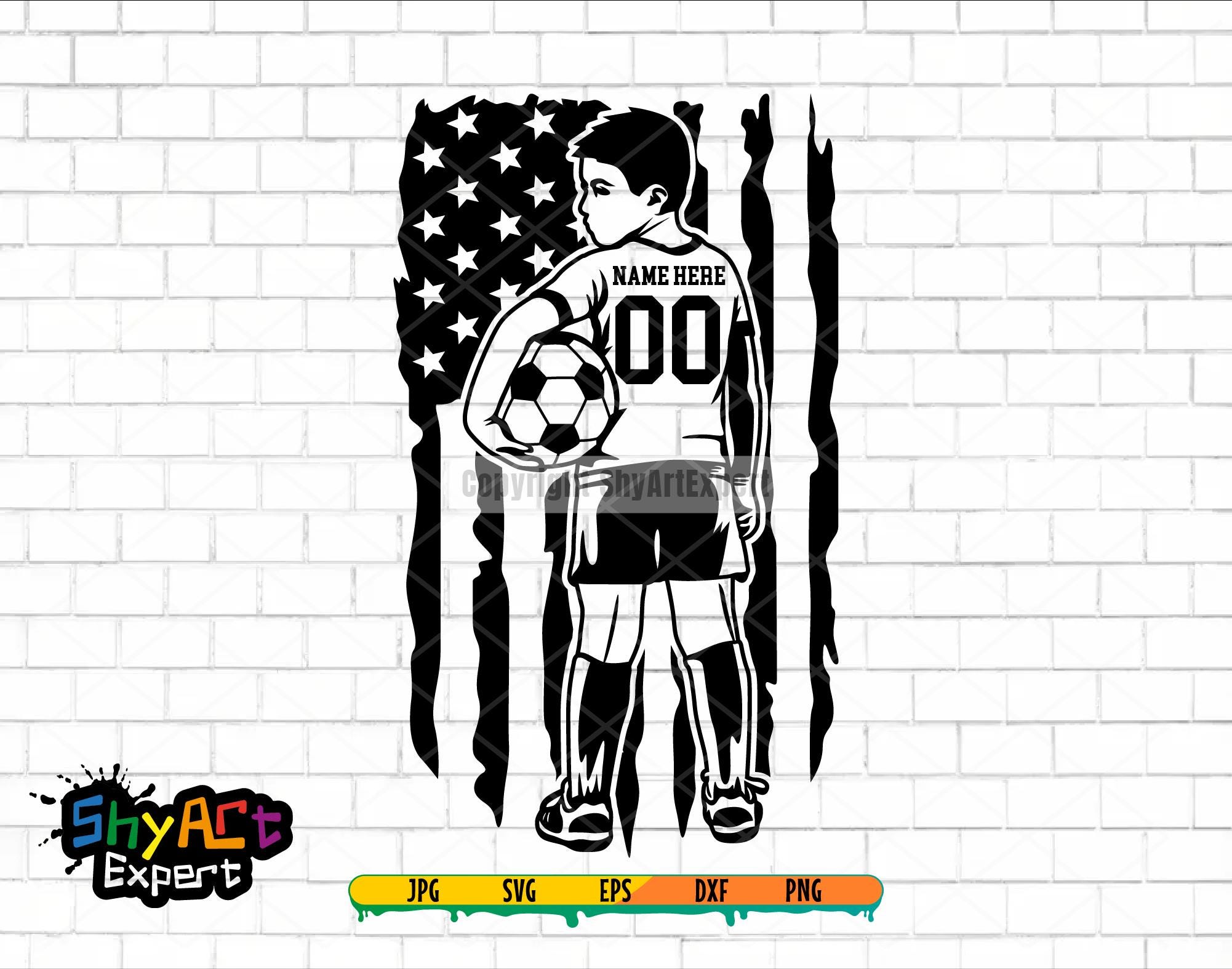 Soccer Boy Player SVG File, Soccer Svg, Personalized Name, Soccer Team ...