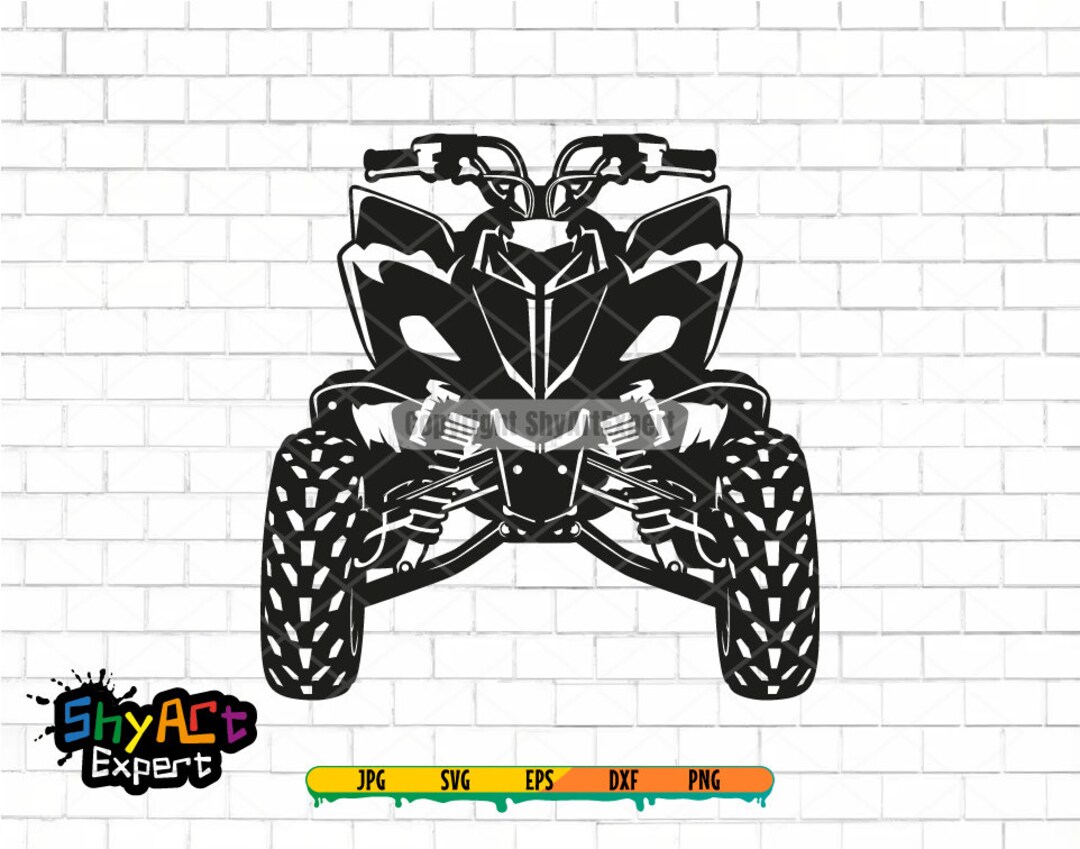 Atv Front View Raptor SVG File, Atv Svg, Dirt Bike Svg, Offroad Svg, 4 ...