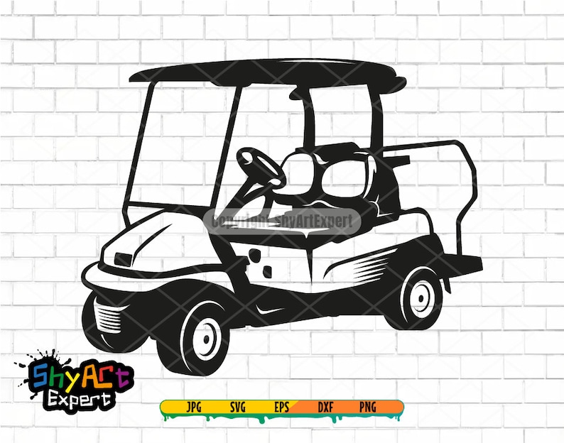 Golf Cart SVG File, Golf Cart Clipart, Golf Cart Png, Golf Svg, Golfer ...