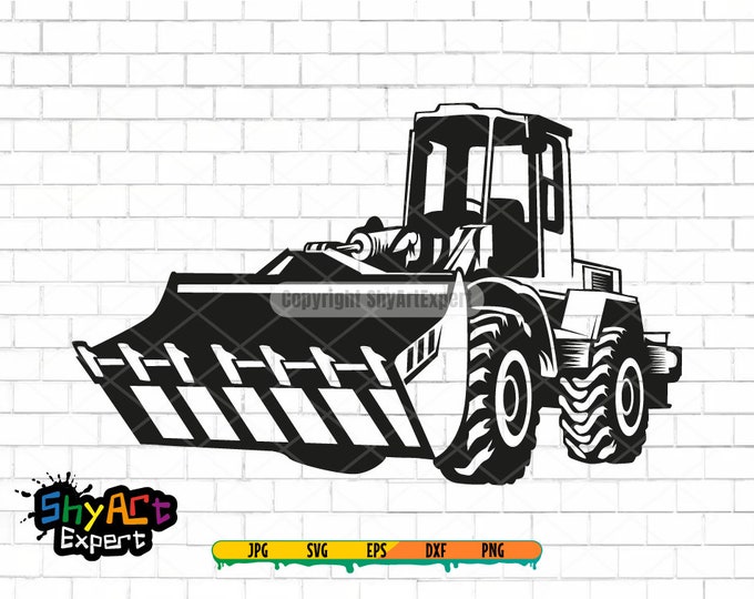 Backhoe SVG, Backhoe Loader SVG, Digger SVG, Backhoe Clipart, Backhoe ...
