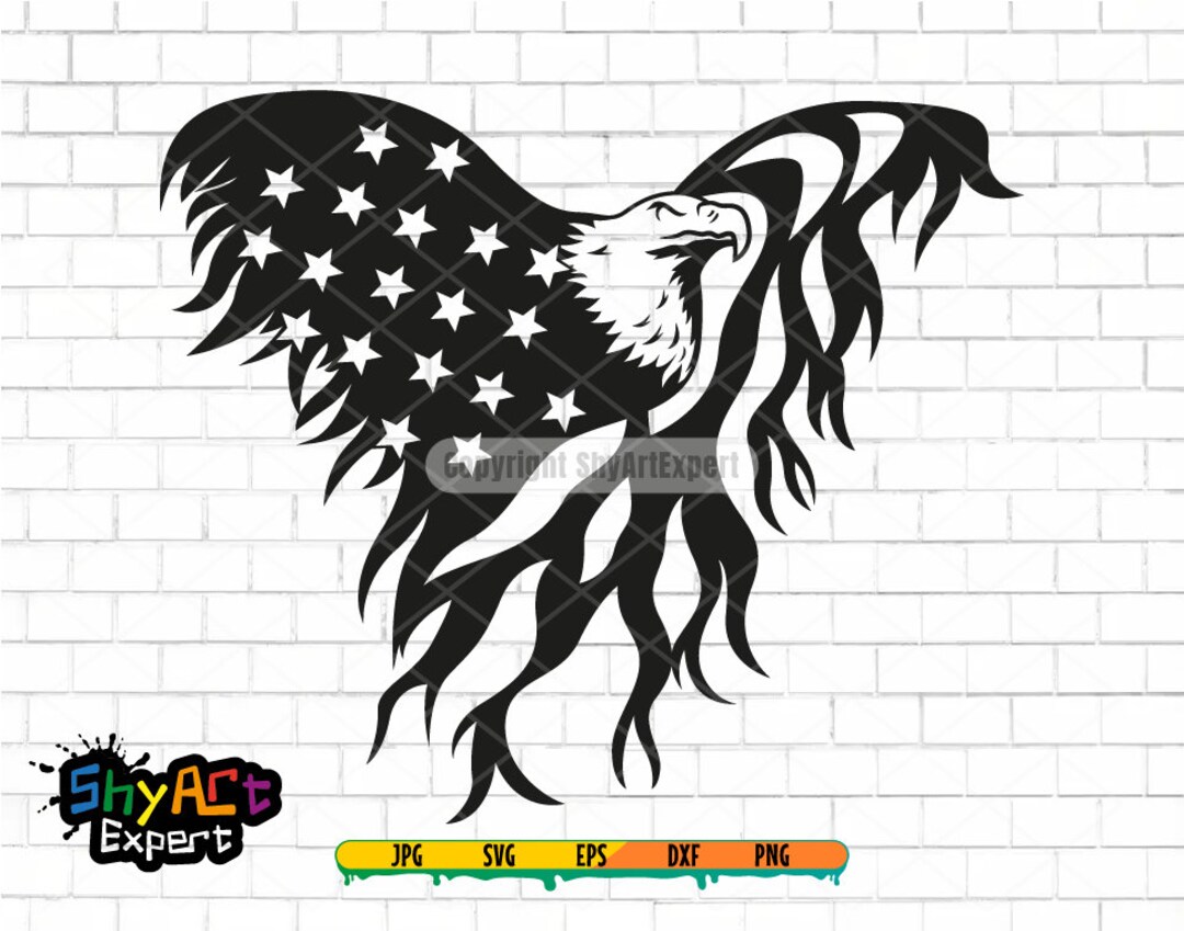 Eagle American Flag SVG File, Bald Eagle Svg, Patriotic Svg, American ...