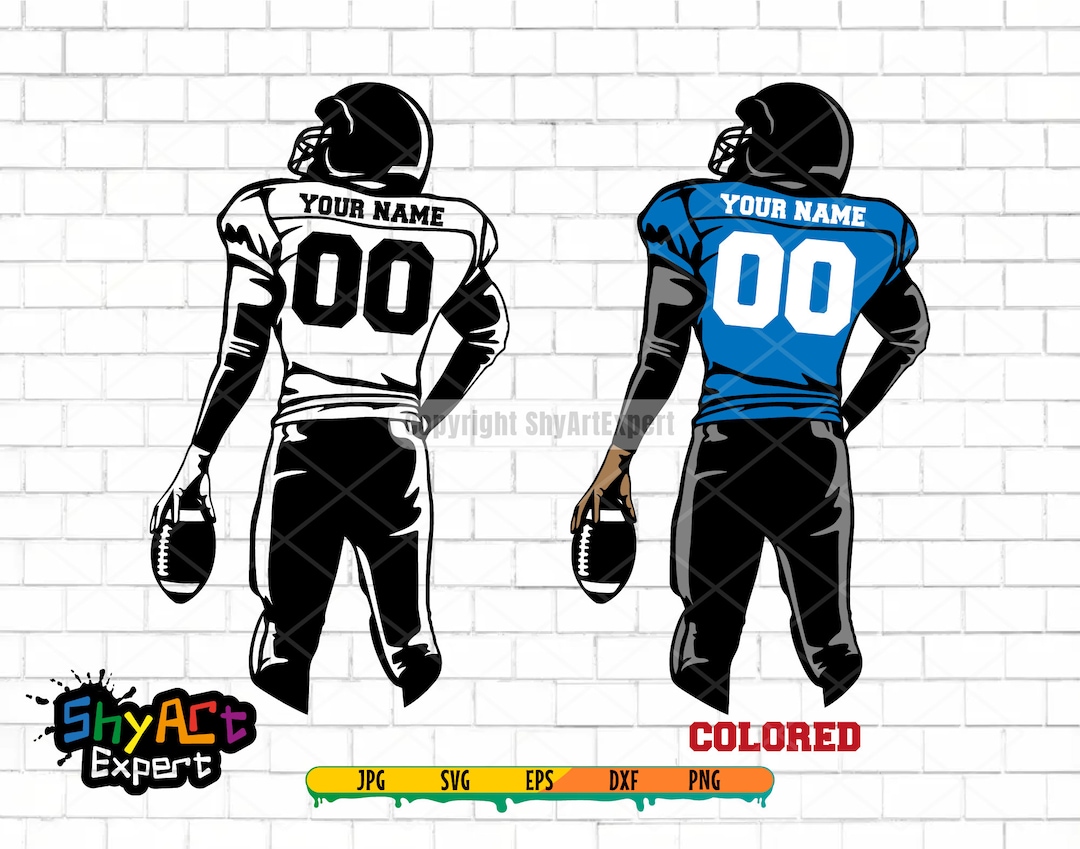 Football Player SVG File, Customized Football Player Svg, Football Svg ...