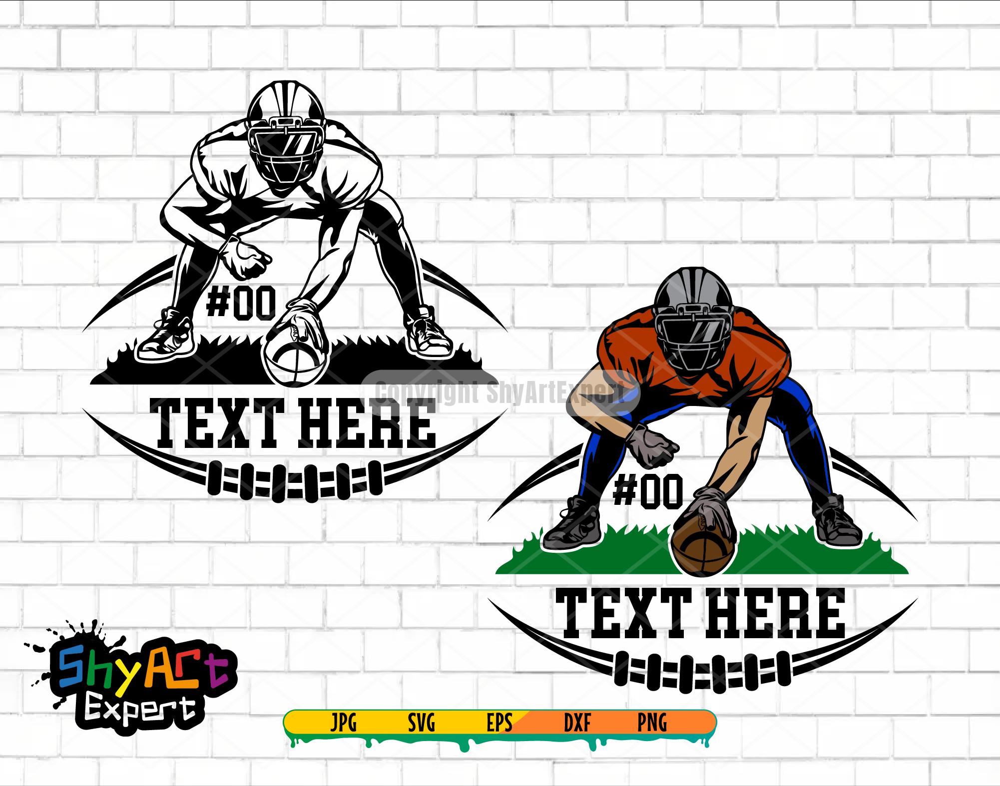 Football Player SVG File, Customized Svg, Football Svg, Colored Layers ...