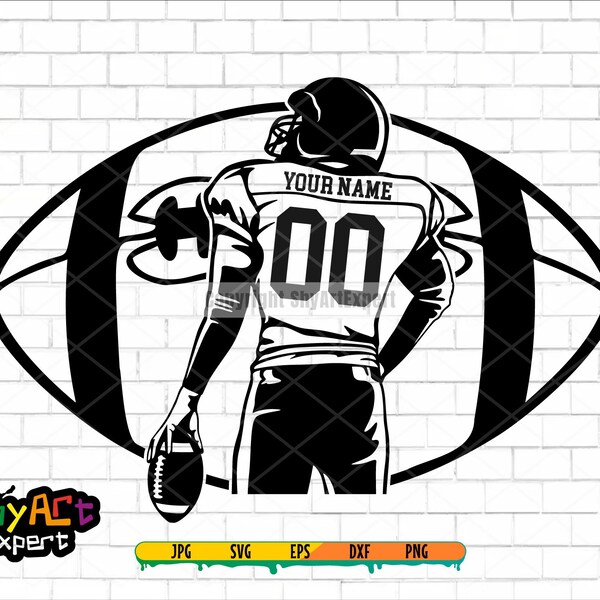 Layered Football Player Svg - Etsy
