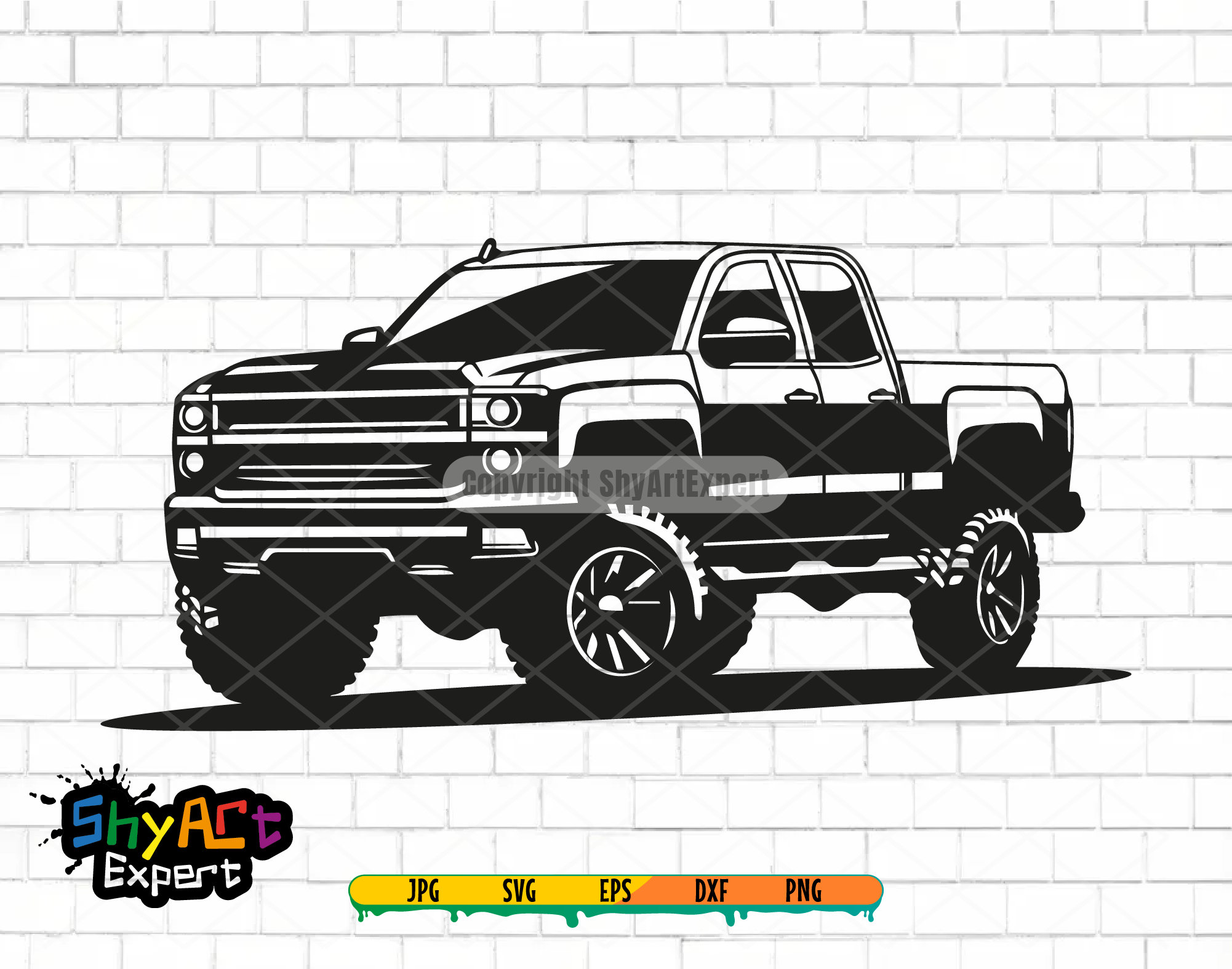 Pick-up Truck Svg, Offroad Svg, Pickup Truck Clipart, Silhouette, Png ...
