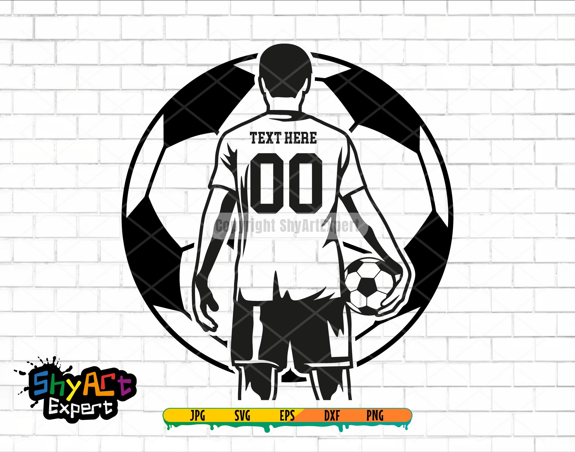 Soccer Player SVG File, Soccer Svg, Personalized Name, Soccer Team ...