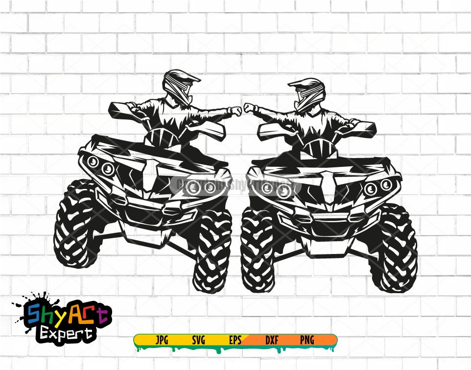Atv Fist Bump SVG File, Atv Svg, Dirt Bike Svg, Quad Bike Svg, Atv ...