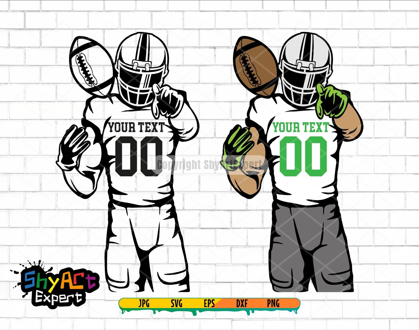 Football Player Pointing SVG File, Customized Svg, Football Svg ...