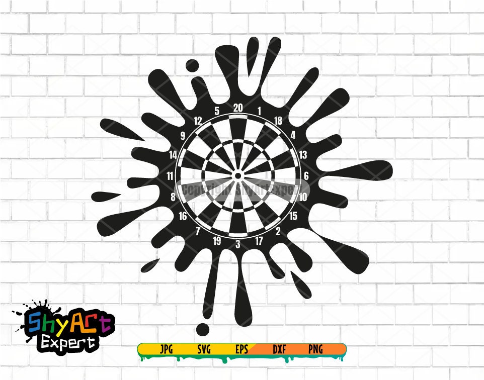 Darts Splatter SVG File, Dart Svg, Dart Game Svg, Dartboard Svg ...