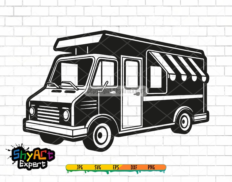 Food Truck SVG, Restaurant SVG, Food Truck Clipart, Cricut & Silhouette ...