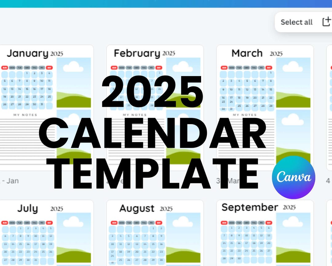 2025 Editable Photo Calendar Template | Fully Editable, Printable ...