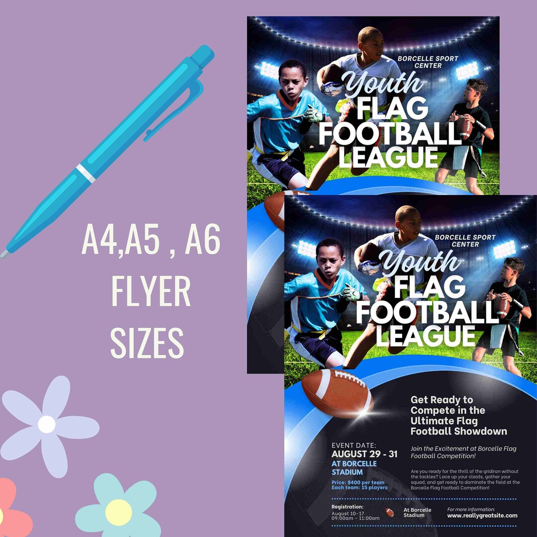 EDITABLE CANVA Football Template, DJ Party Invite, Soccer Flyer, Sport ...