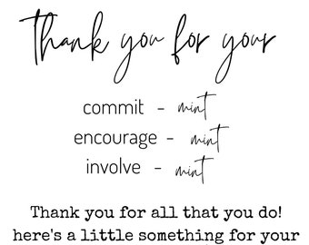 Thank You Mint Printable - Etsy