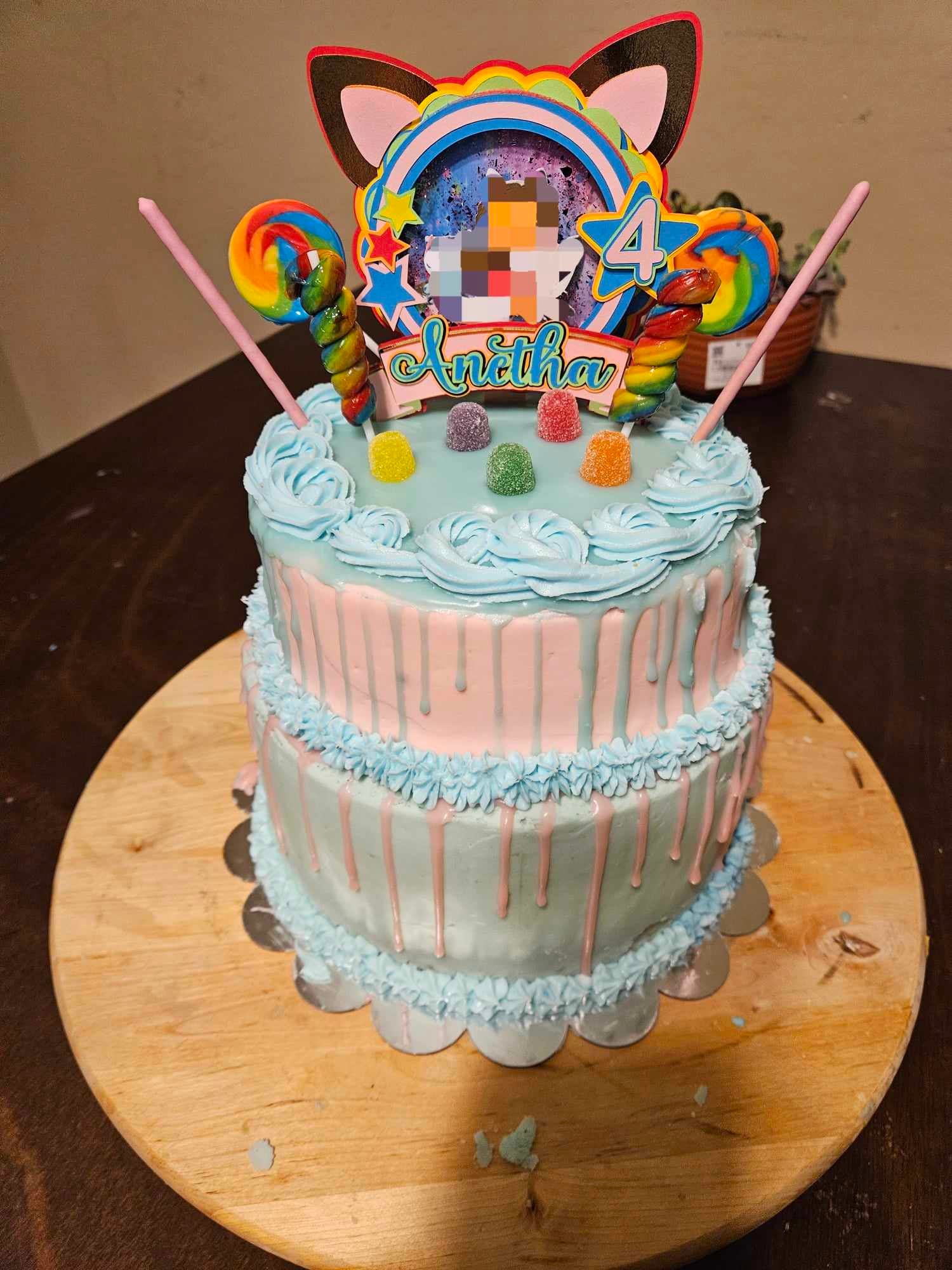 Rainbow Cake Topper SVG Shaker Customizable Party Decor Craft, Digital ...