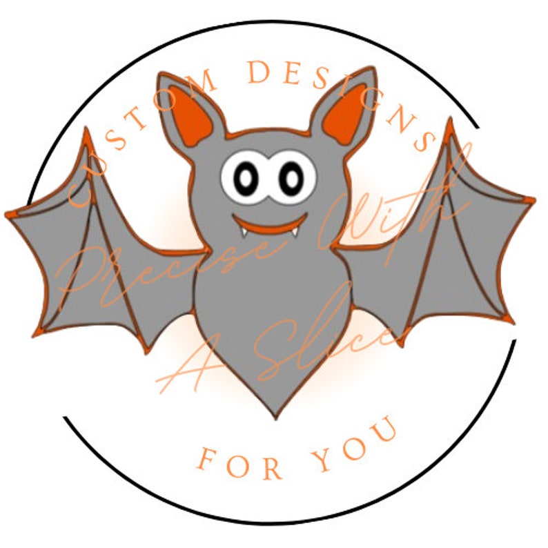 Adorable Bat SVG - Cute Smiling Bat With Fangs - Customizable Color ...