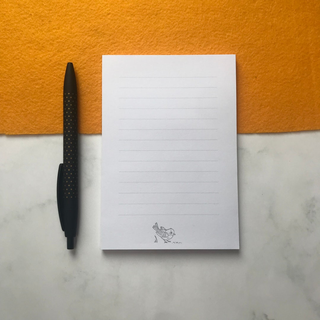 Notepad Bird Tearaway Shopping Pad Floral Notepad Small Bird Notepad To ...