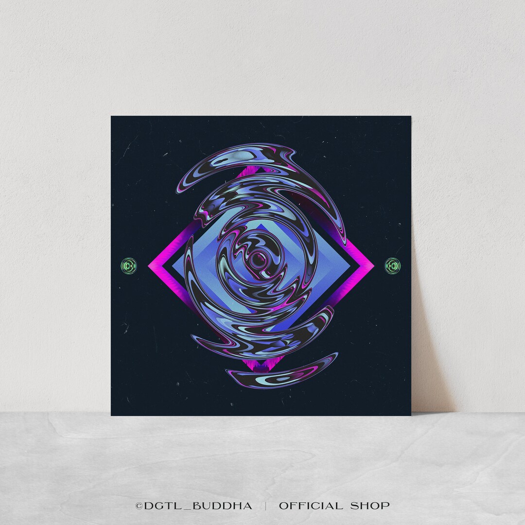 Psychedelic Print, Abstract Poster, Geometric Art Print, Spiritual Wall ...
