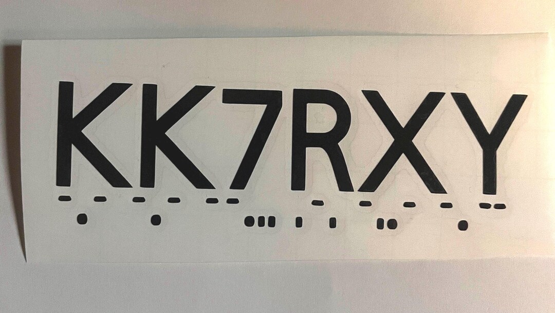 Custom Callsign Vinyl Decal - Etsy