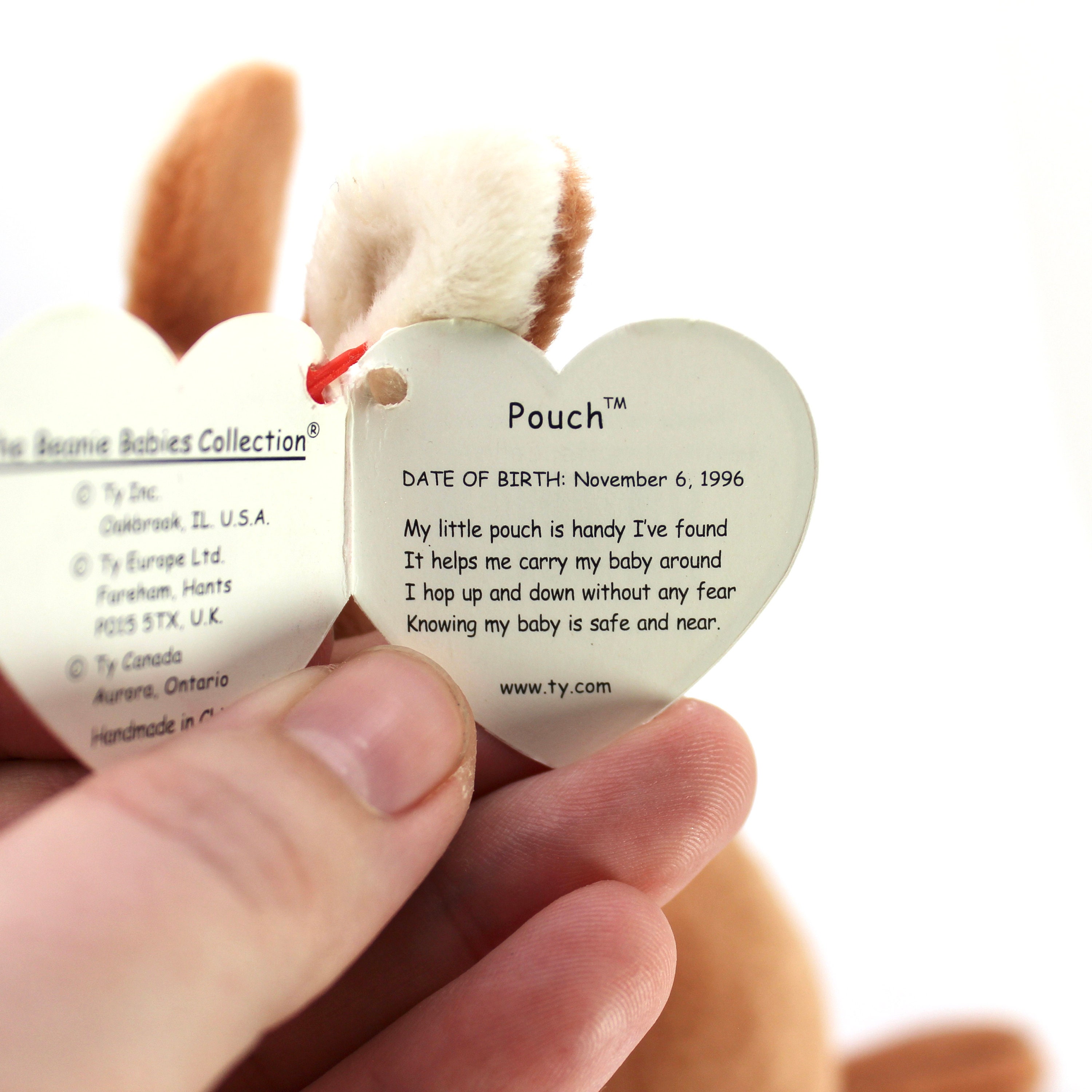 1996 TY pouch Kangaroo Beanie Baby Great Condition - Etsy