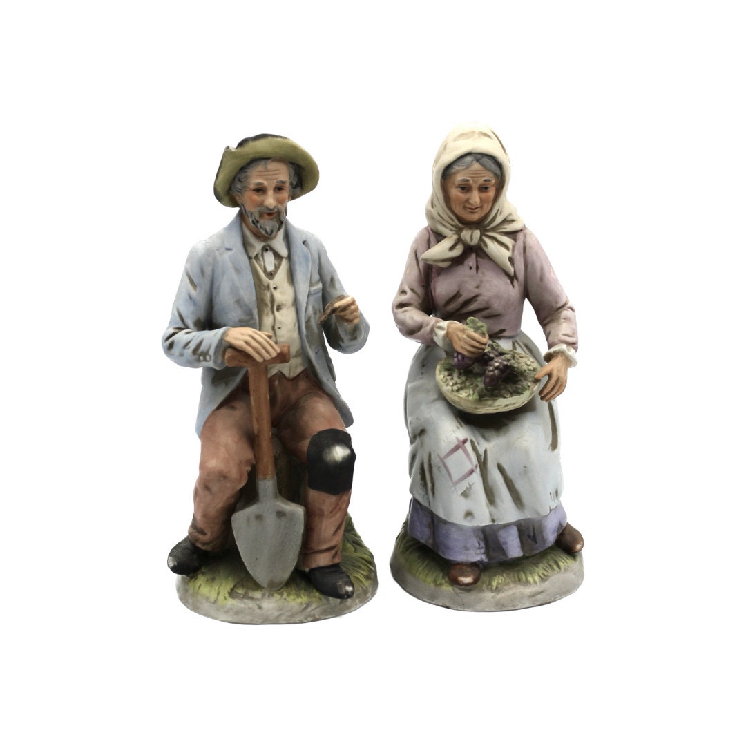 Vintage Pair of Homco Figurines #1433 Old Man and Old Woman 8 ...