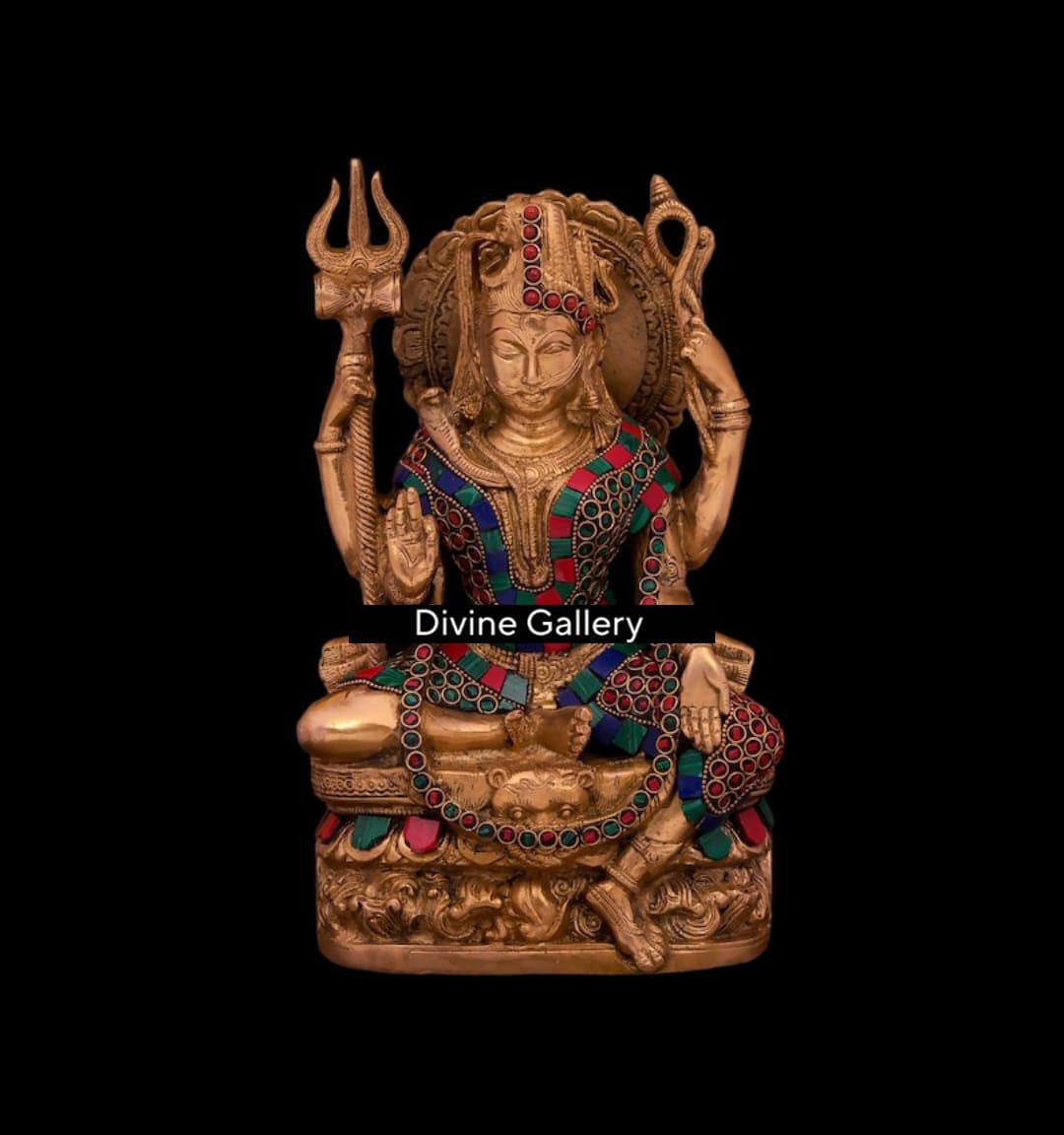 Brass Ardhnareshwar Statue, 25 Cm Big Brass Ardhanarishvara Figure ...