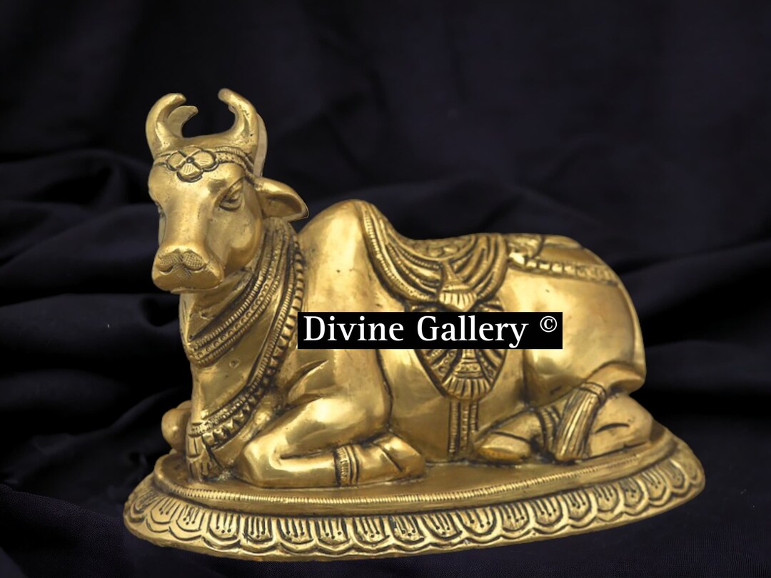Small Nandi Statue, Gatekeeper of Shiva & Parvati, God Nandi Figure, 15 ...