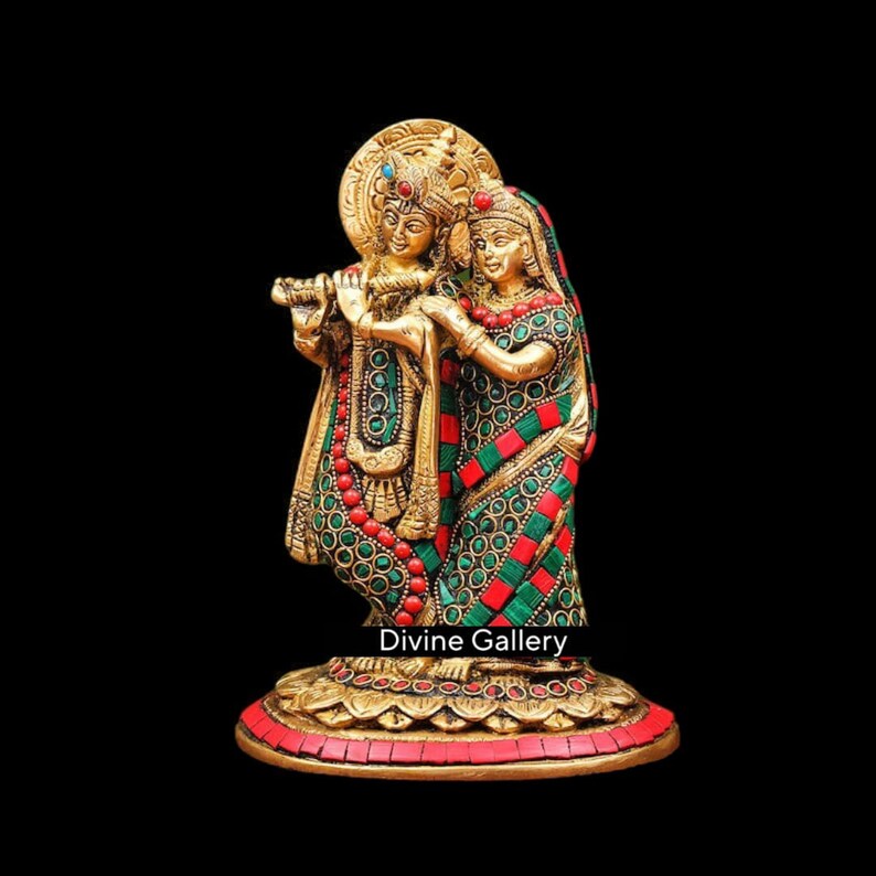 Radha Krishna Statue Brass, Radha Krishna Idol, Goddess Radha Lord ...
