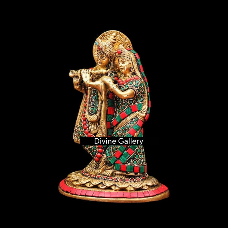 Radha Krishna Statue Brass, Radha Krishna Idol, Goddess Radha Lord ...