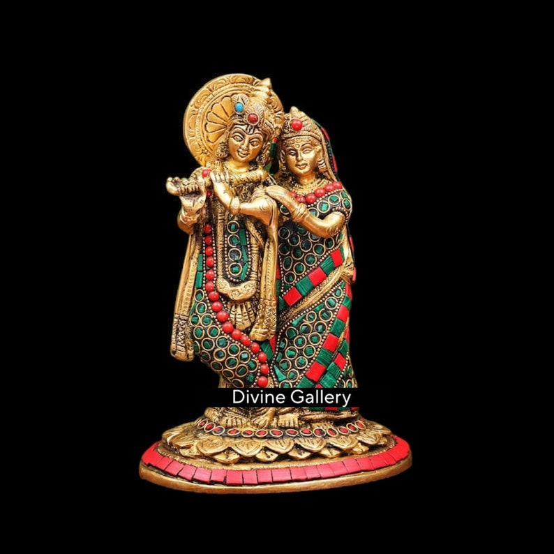 Radha Krishna Statue Brass, Radha Krishna Idol, Goddess Radha Lord ...