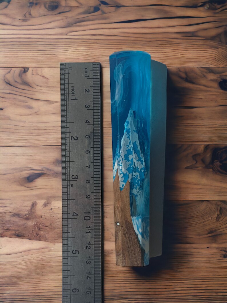 Octagon Knife Handle Hybrid wood and Resin Knife - Etsy