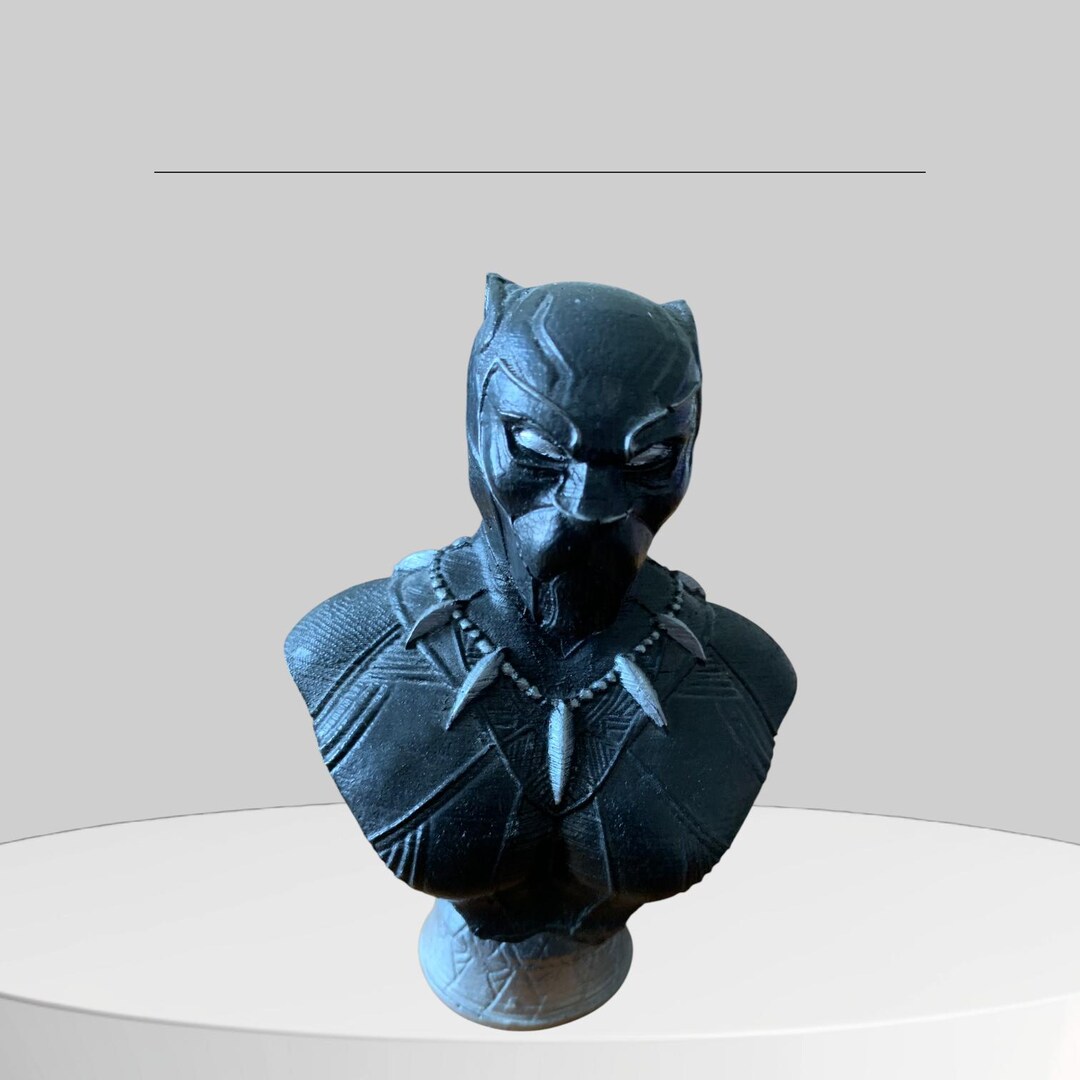 Hand-painted Black Panther Bust: Polyester Home Decor (14 Cm) - Etsy