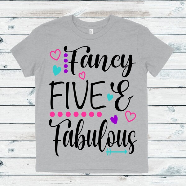 Fancy Fabulous and Five Svg - Etsy
