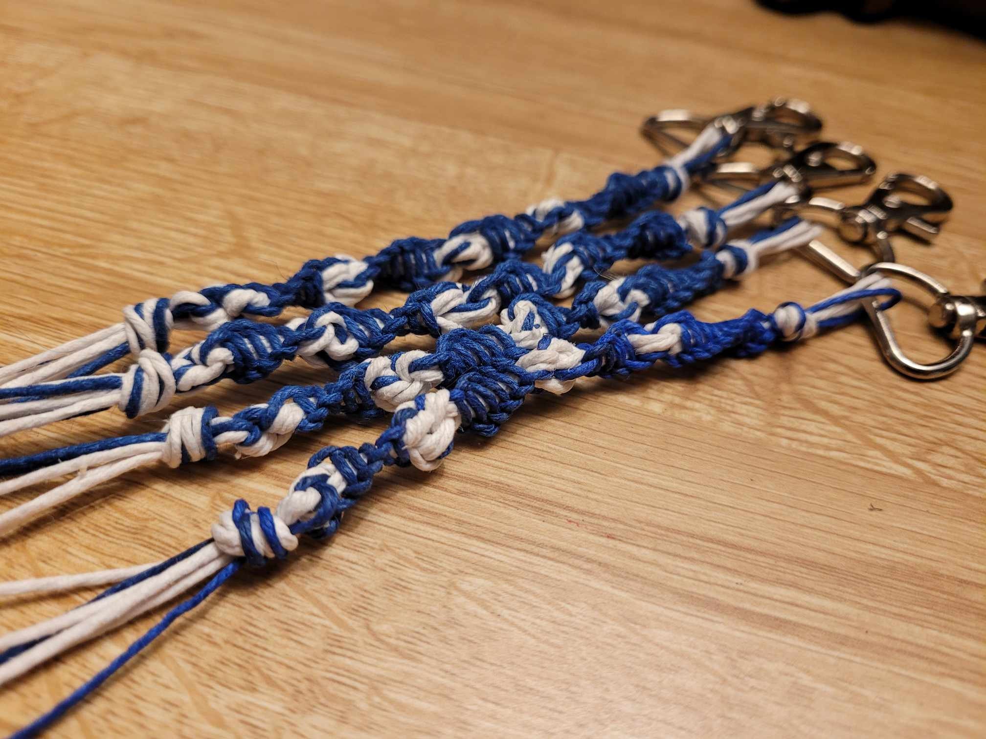 Blue and White - 100% Hemp Cord DNA Strand Helix Tzitzits - Etsy