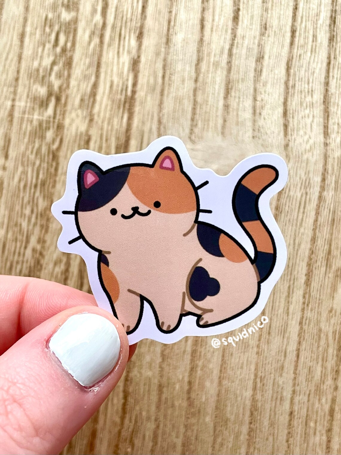 Calico Cat Sticker / Cute Kawaii Sticker Cat Sticker Pet - Etsy