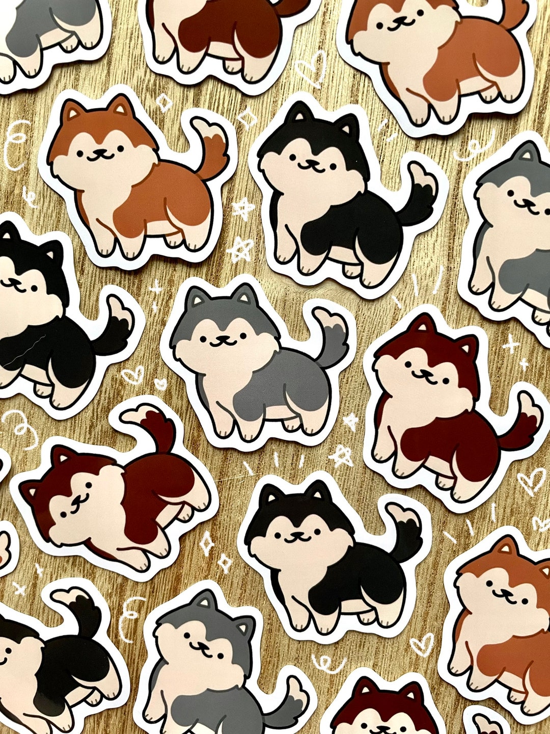 Husky Sticker / Cute Kawaii Sticker, Husky Sticker, Pet Sticker ...