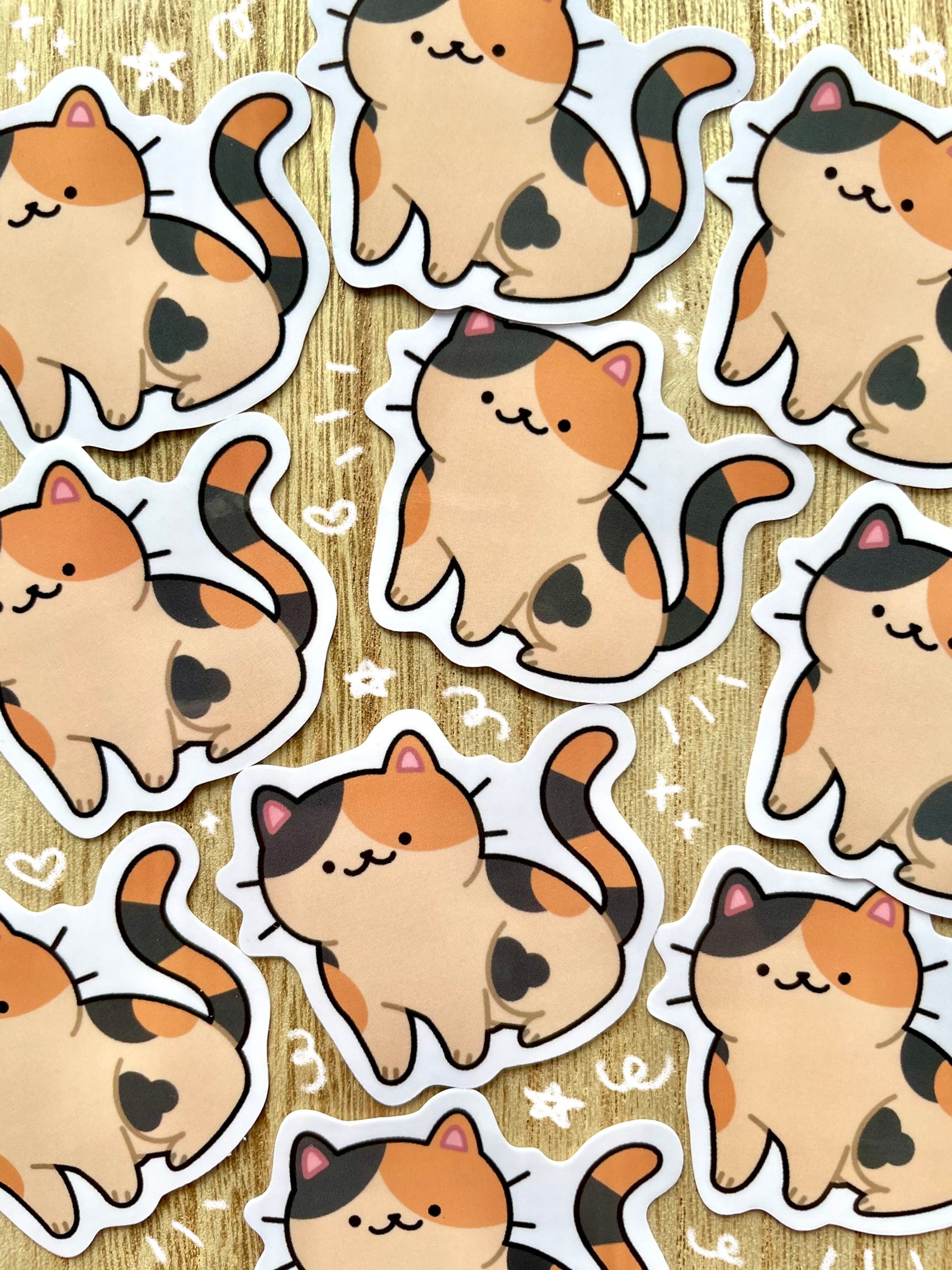 Calico Cat Sticker / Cute Kawaii Sticker Cat Sticker Pet - Etsy