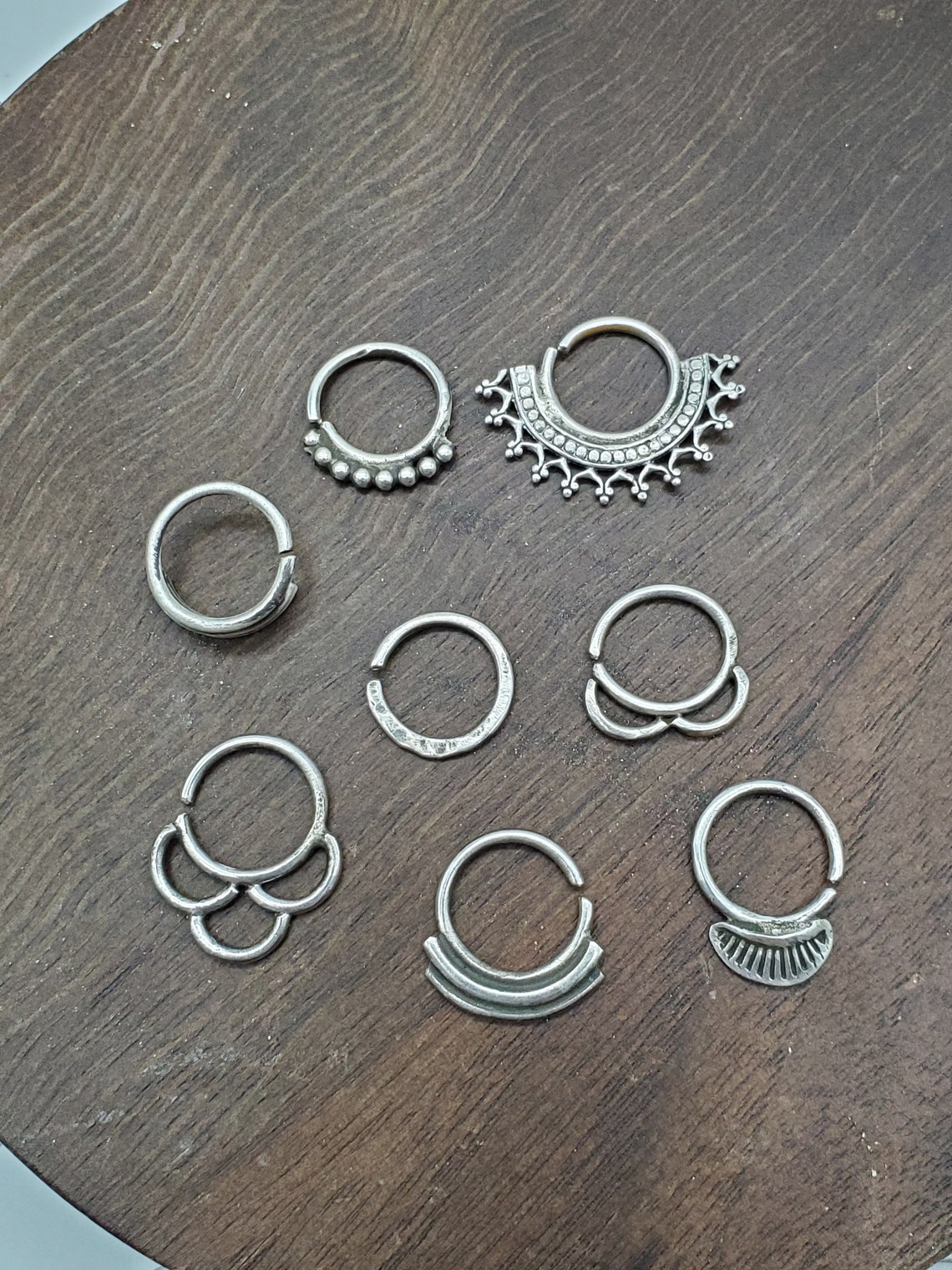 Handmade Silver Septum Rings, Statement Silver Septum, .925 Sterling ...