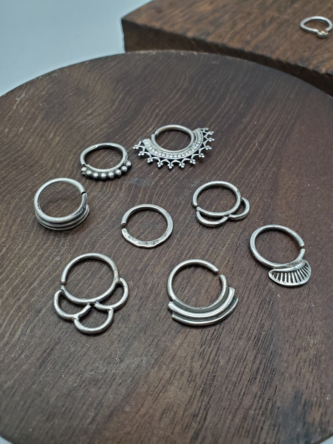 Handmade Silver Septum Rings, Statement Silver Septum, .925 Sterling ...